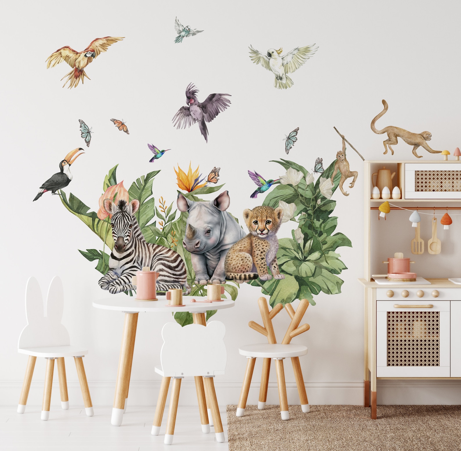 Safari Nursery Decor, Safari Wall Stickers, Safari Wall Decal, Jungle ...