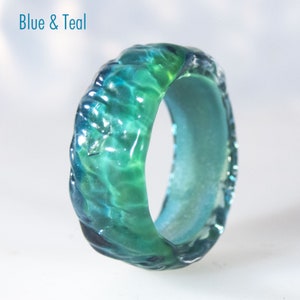 Ocean Wave Everyday Ring Ocean Inspired Style Blue Wave Jewelry ...
