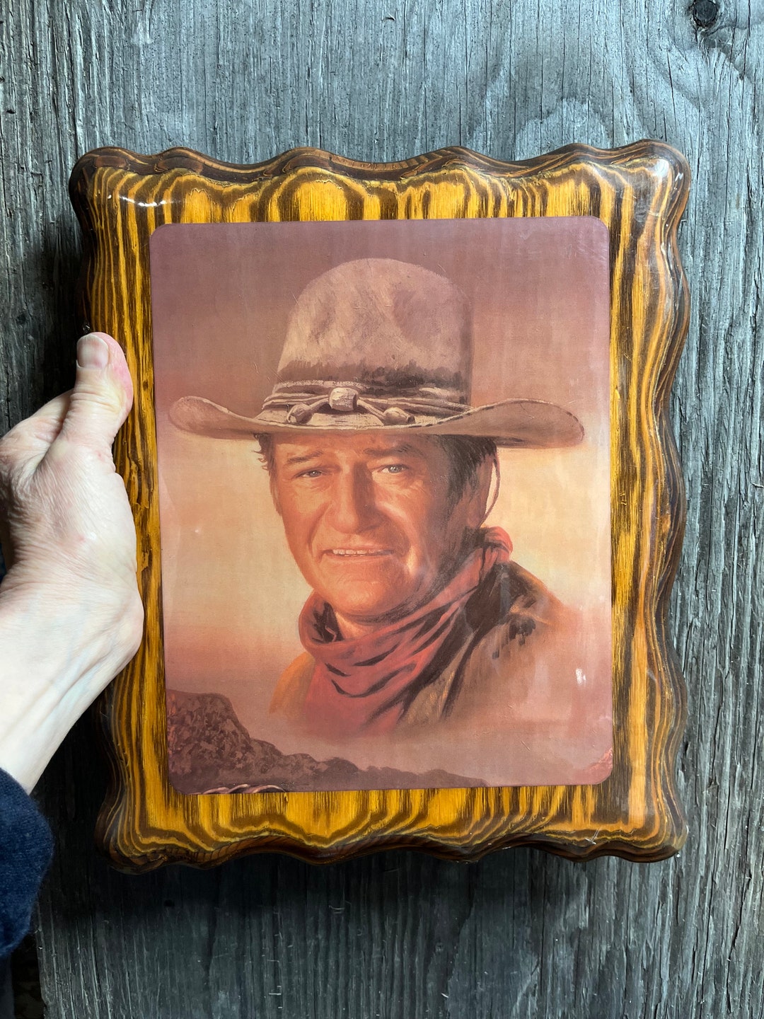 Vintage Retro John Wayne Duke Portrait Decoupaged on Wood - Etsy