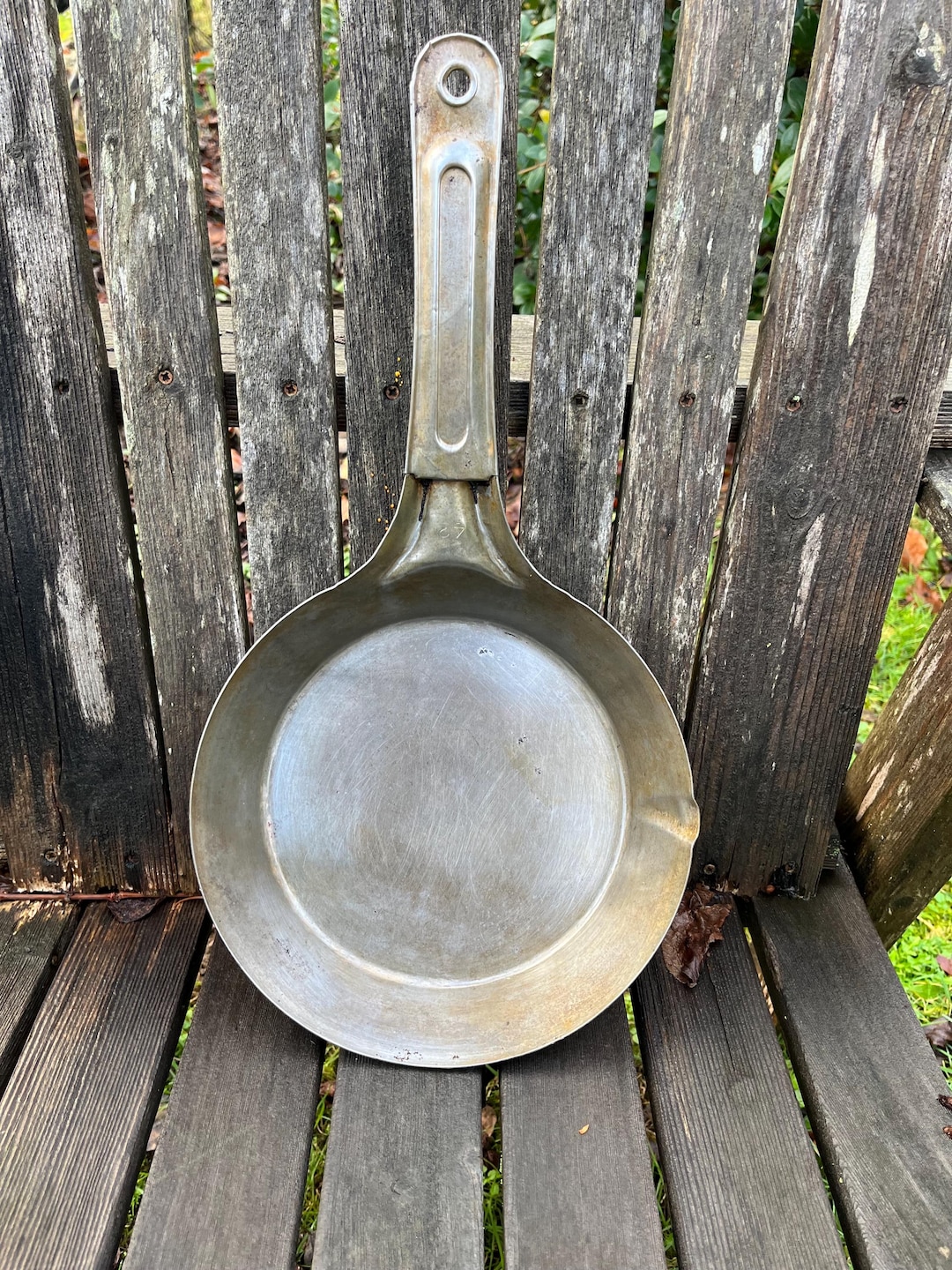 Vintage Cold Handle Skillet Cowboy Frying Pan, Camping, Hiking, Back ...