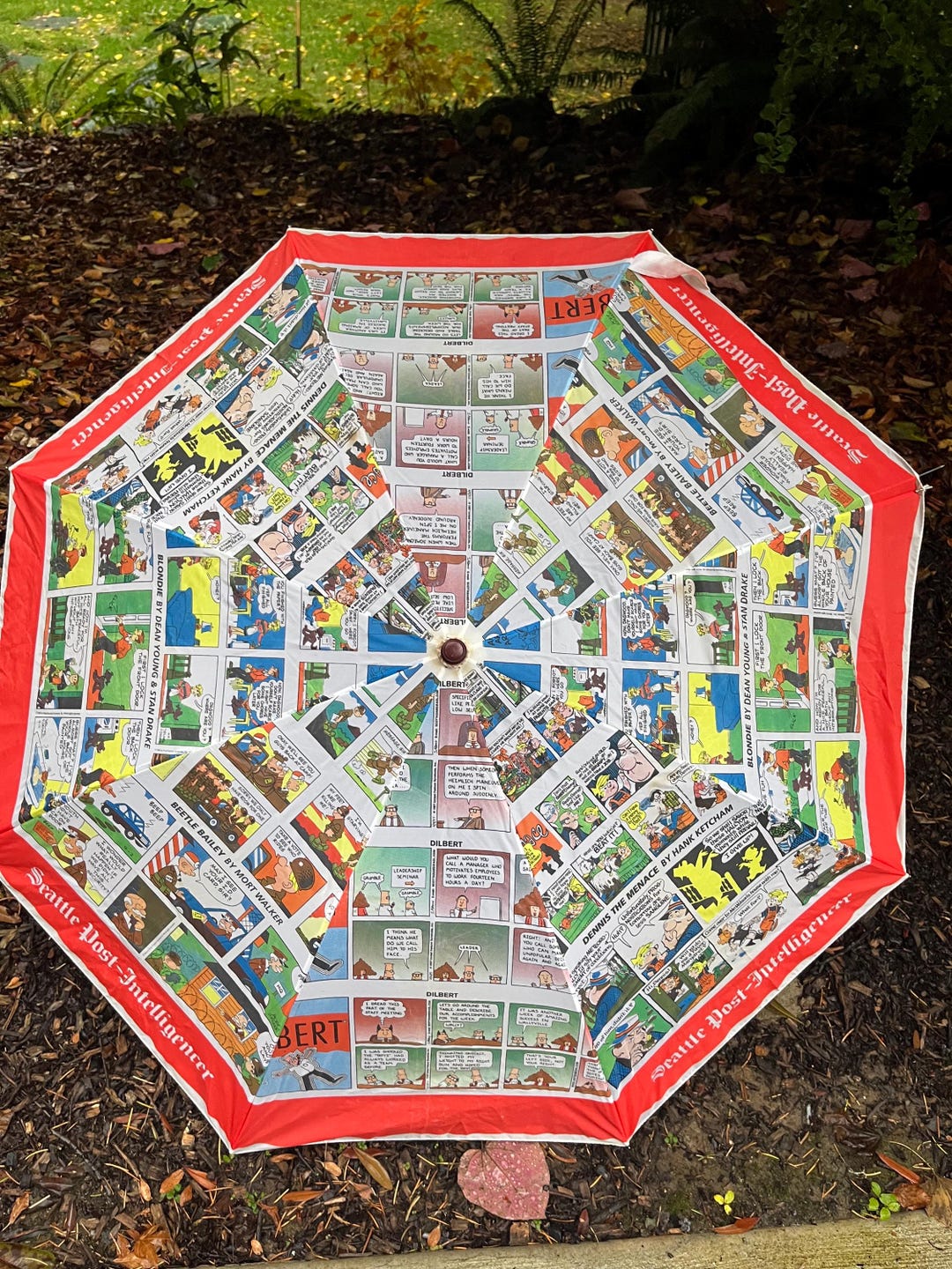 Vintage Seattle Post- Intelligencer, P I, Comic Strip Umbrella, Dennis ...