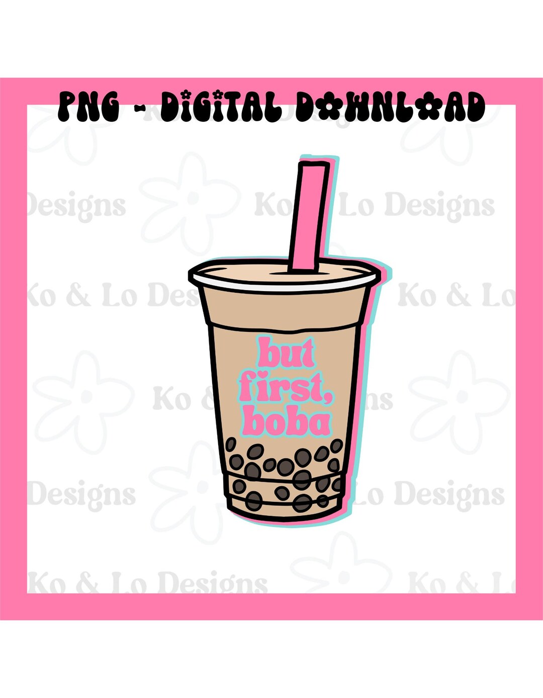 Boba Design, Boba PNG, Boba Design, Sticker Design - Etsy UK
