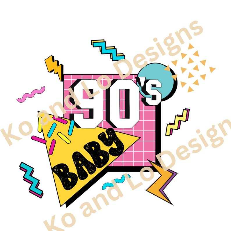 Retro 90s PNG, 90s Baby PNG, 90s Png, Throwback, Digital Design, Retro ...