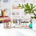 Personalized Teacher Desk Plaque, Custom Teacher Name Acrylic Sign ...