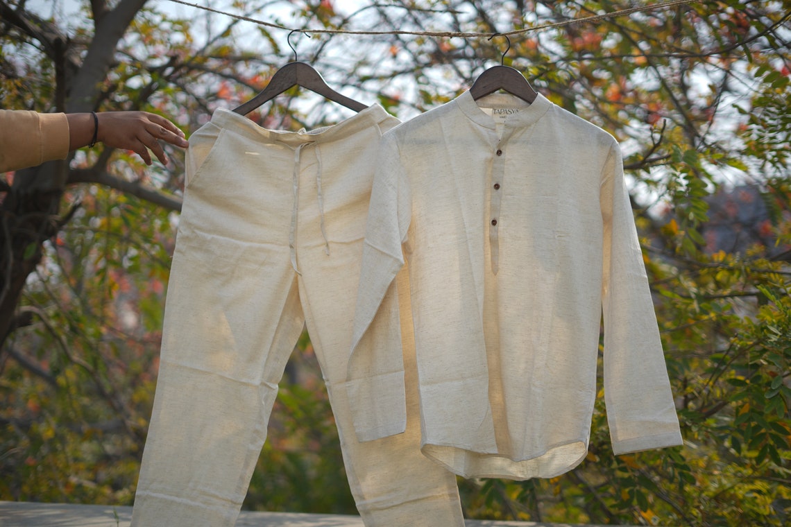 Pure Khadi Cotton Men's Kurta and Pajama - Etsy