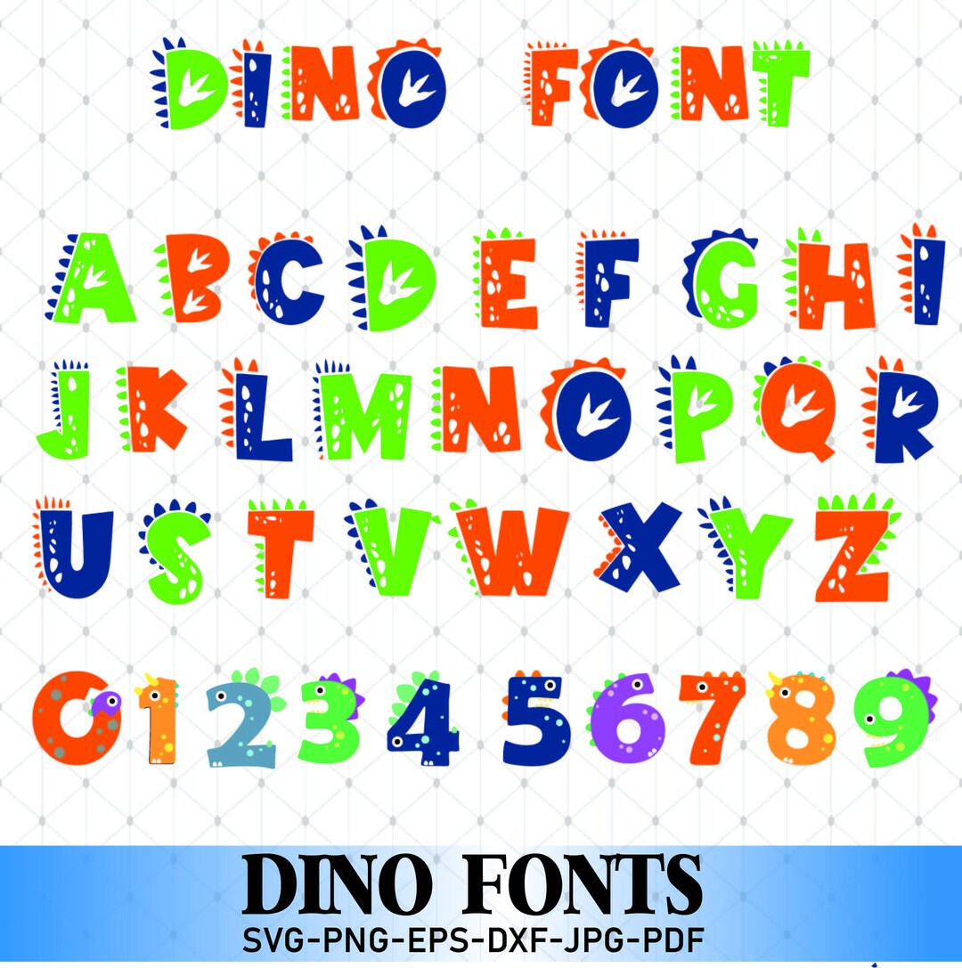 Dinosaur Fonts SVG Bundle, Dinosaur Alphabet SVG, Dinosaur Letters, Dinosaur Font Png, Dinosaur ...