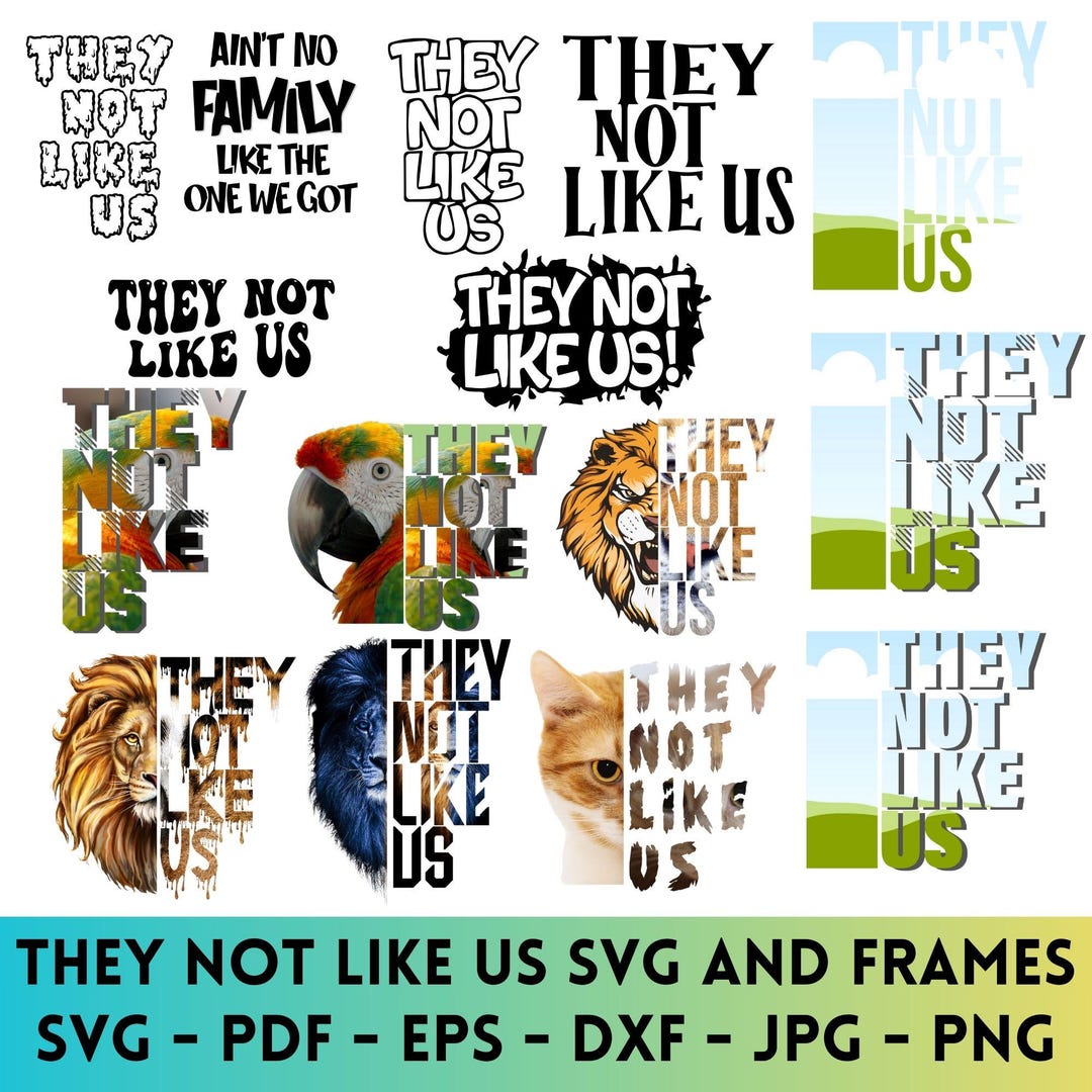 They Not Like Us Svg,they Not Like Us Tshirt Sublimation,trendy Shirt ...