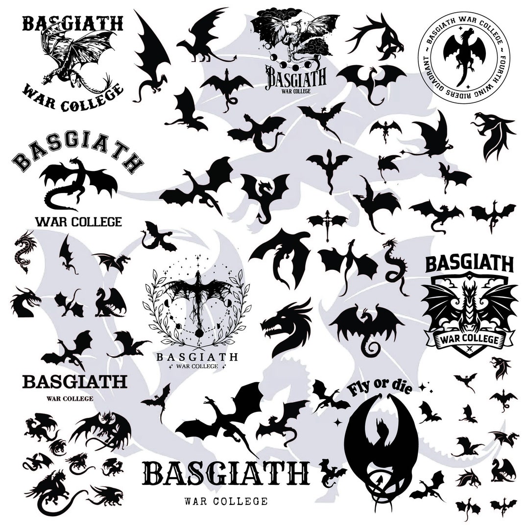 Dragon Rider Svg,fourth Wing Bundle Svg,war College Svg,basgiath War ...