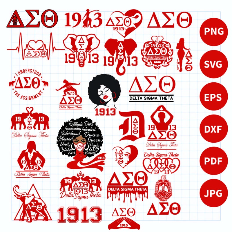 Delta Sigma Theta Clip Art - Etsy