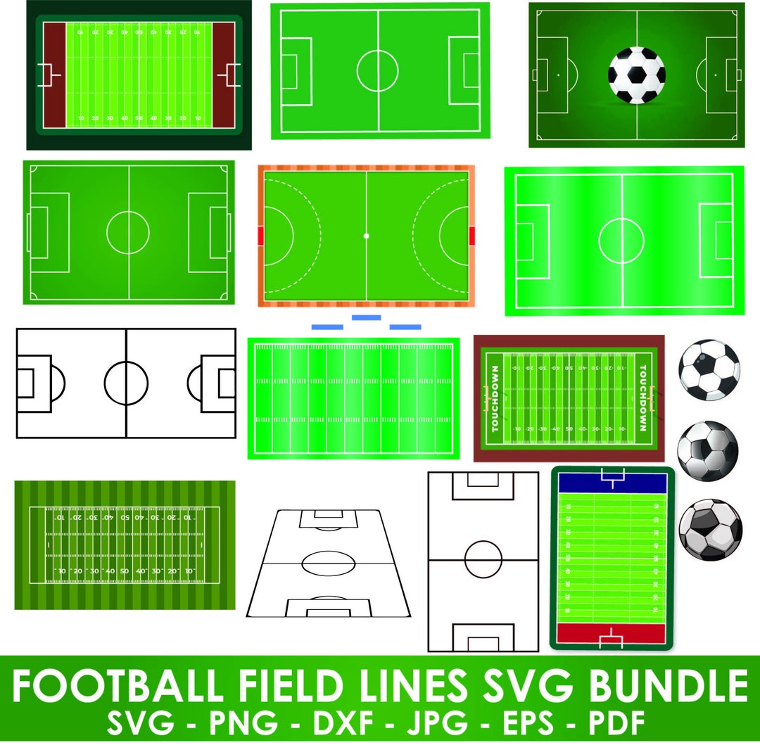 Football Field Lines Svg, Football Svg, Instant Download, Football ...