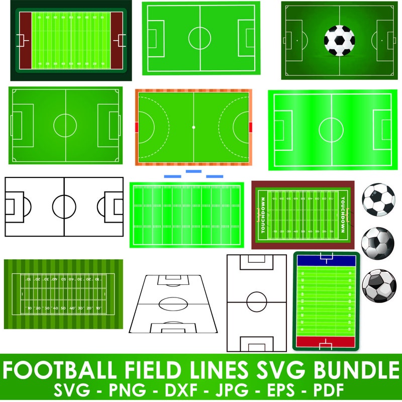 Football Field Svg - Etsy