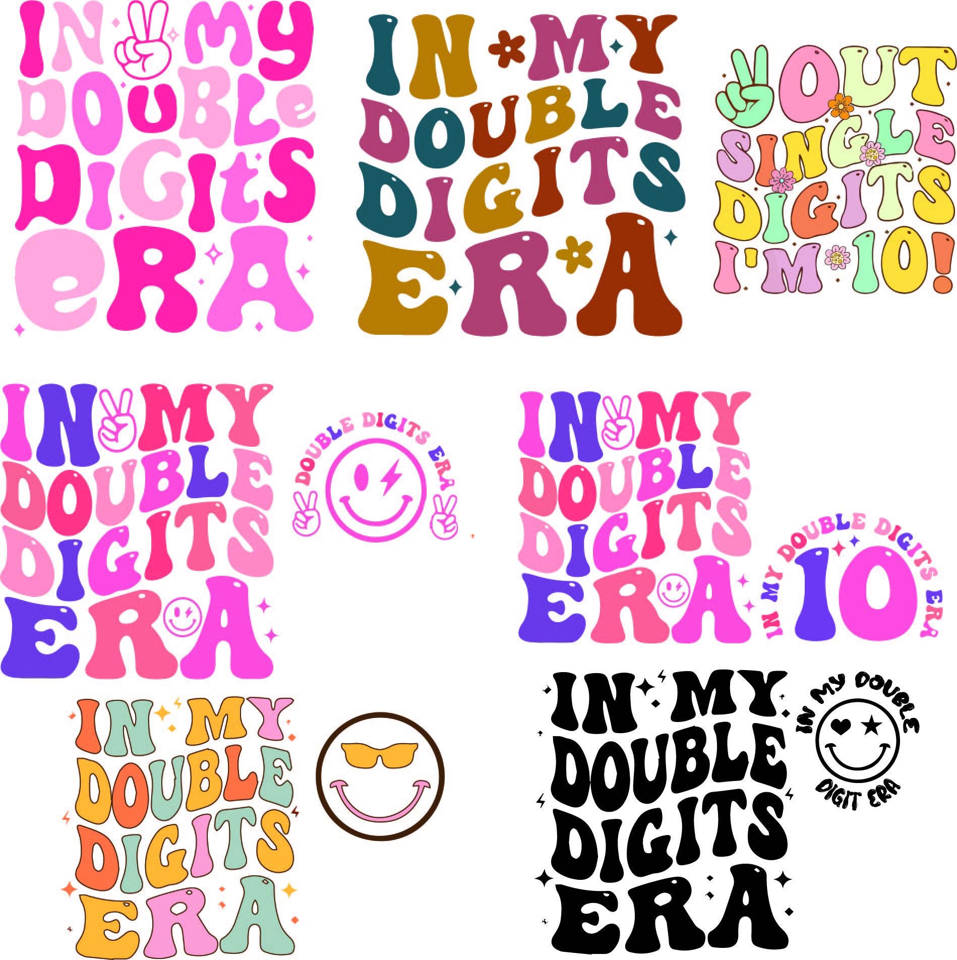In My Double Digits Era Bundle, Double Digits Birthday Girl Svg, Ten ...