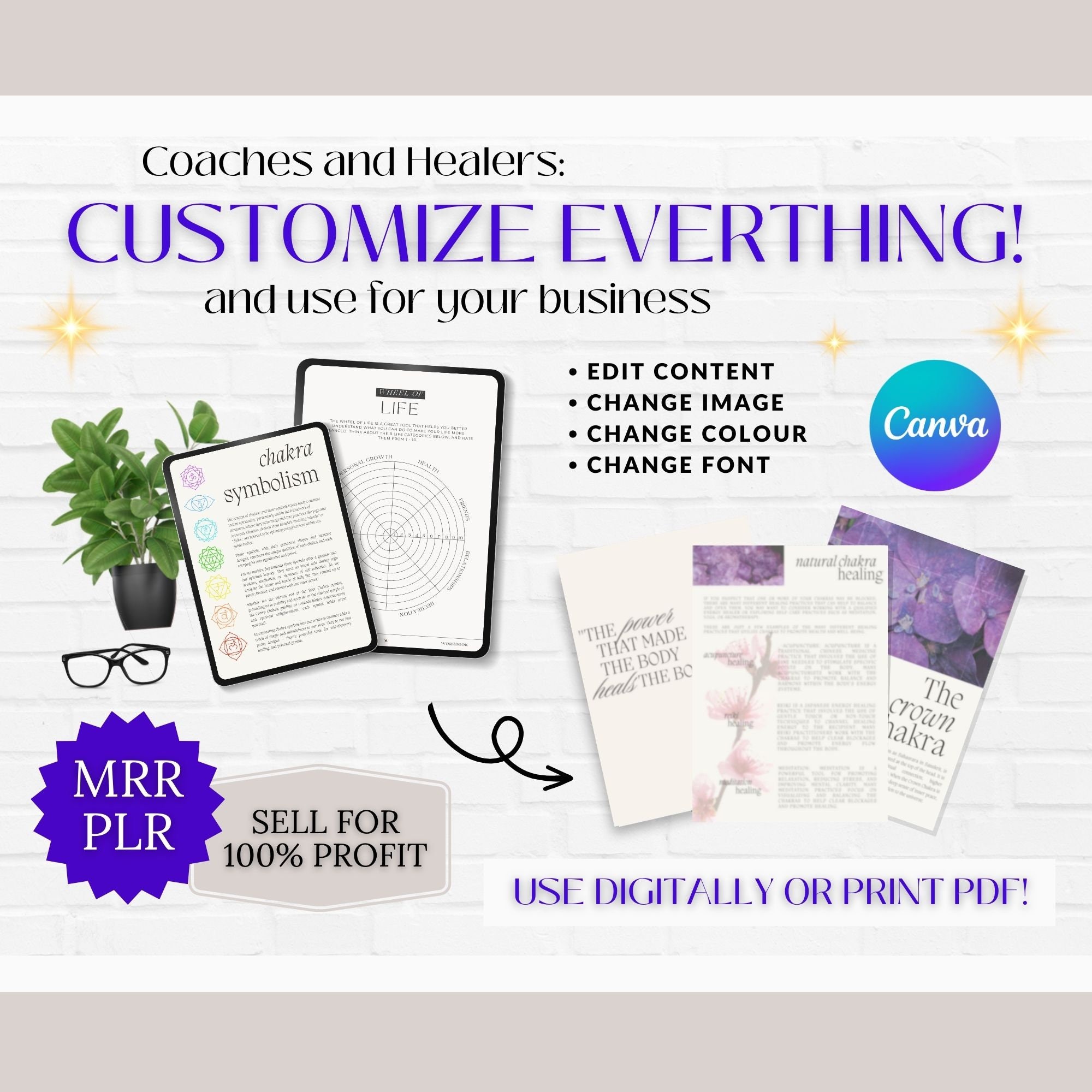 Chakra Healing Workbook Printable Spiritual Book Chakra Planner Third ...