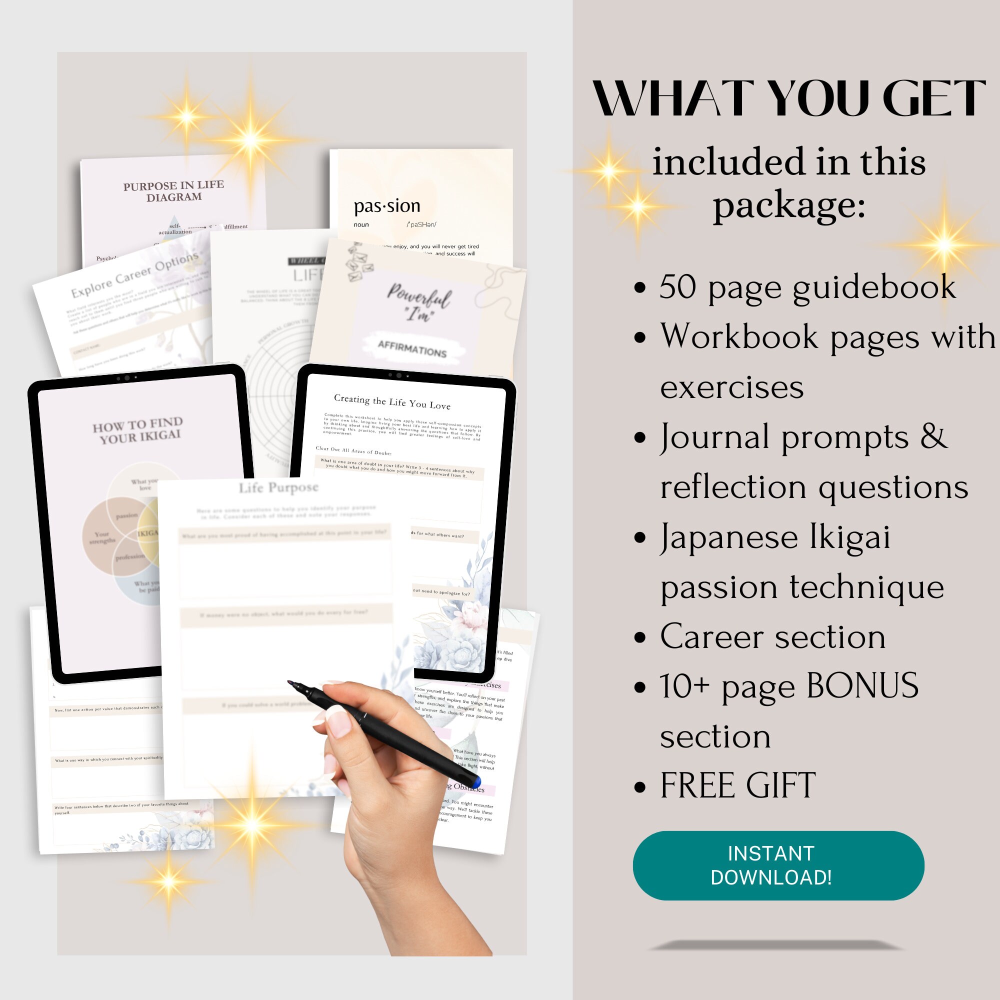 Find Your Passion Self Help Workbooks Find Your Purpose Worksheets ...