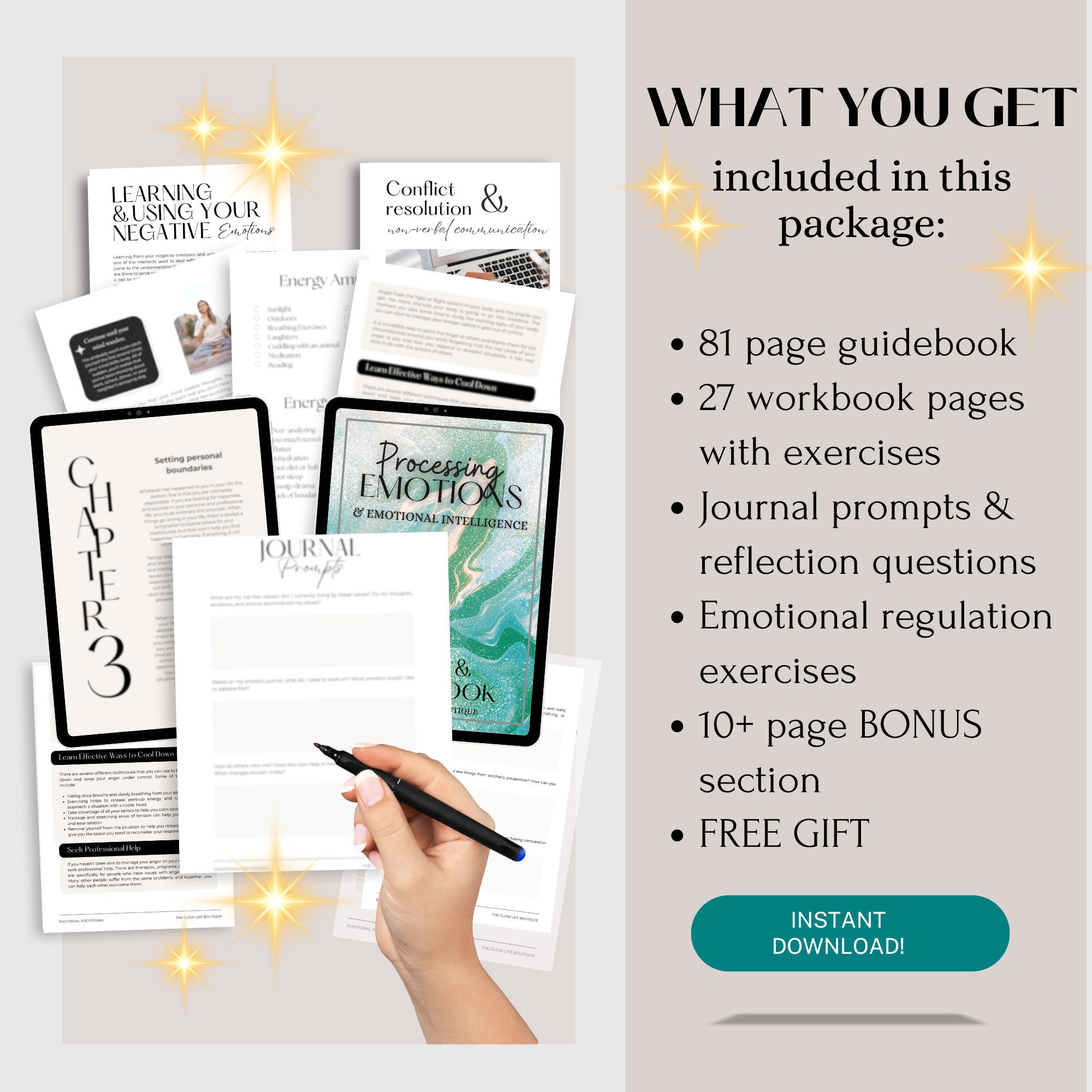 Processing Emotions Workbook Emotional Intelligence, Self-regulation ...