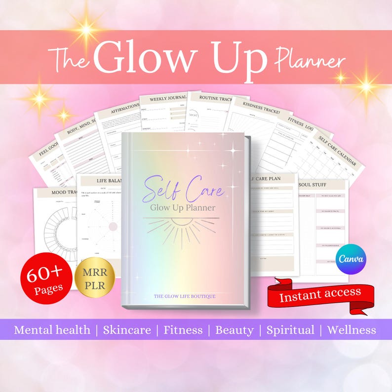 Glow up Guide Glow up Challenge Self Care PLR Teenage Self Care Tips ...