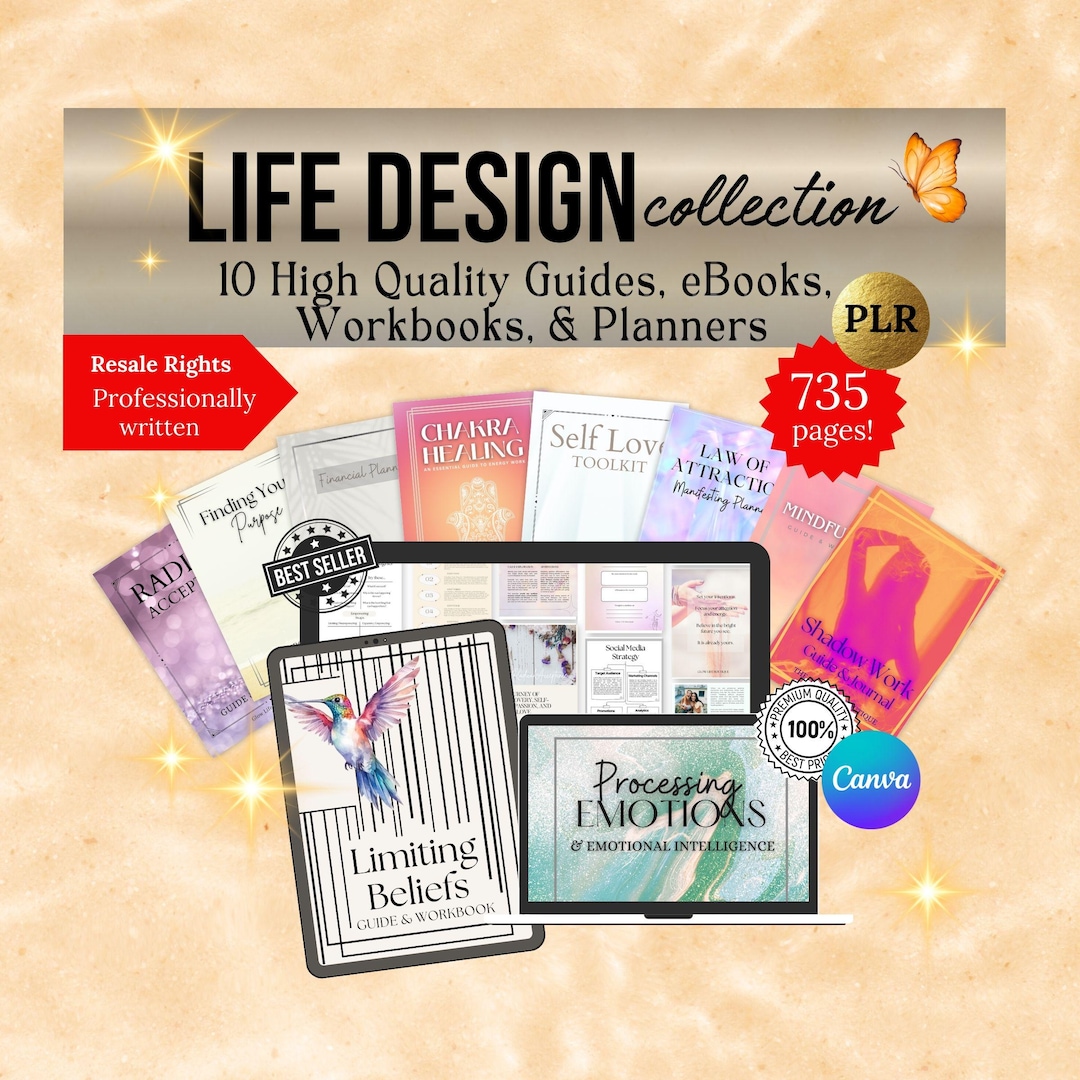 Mental Health Bundle PLR Wellness Ebook Bundle Canva PLR Bundle Self ...