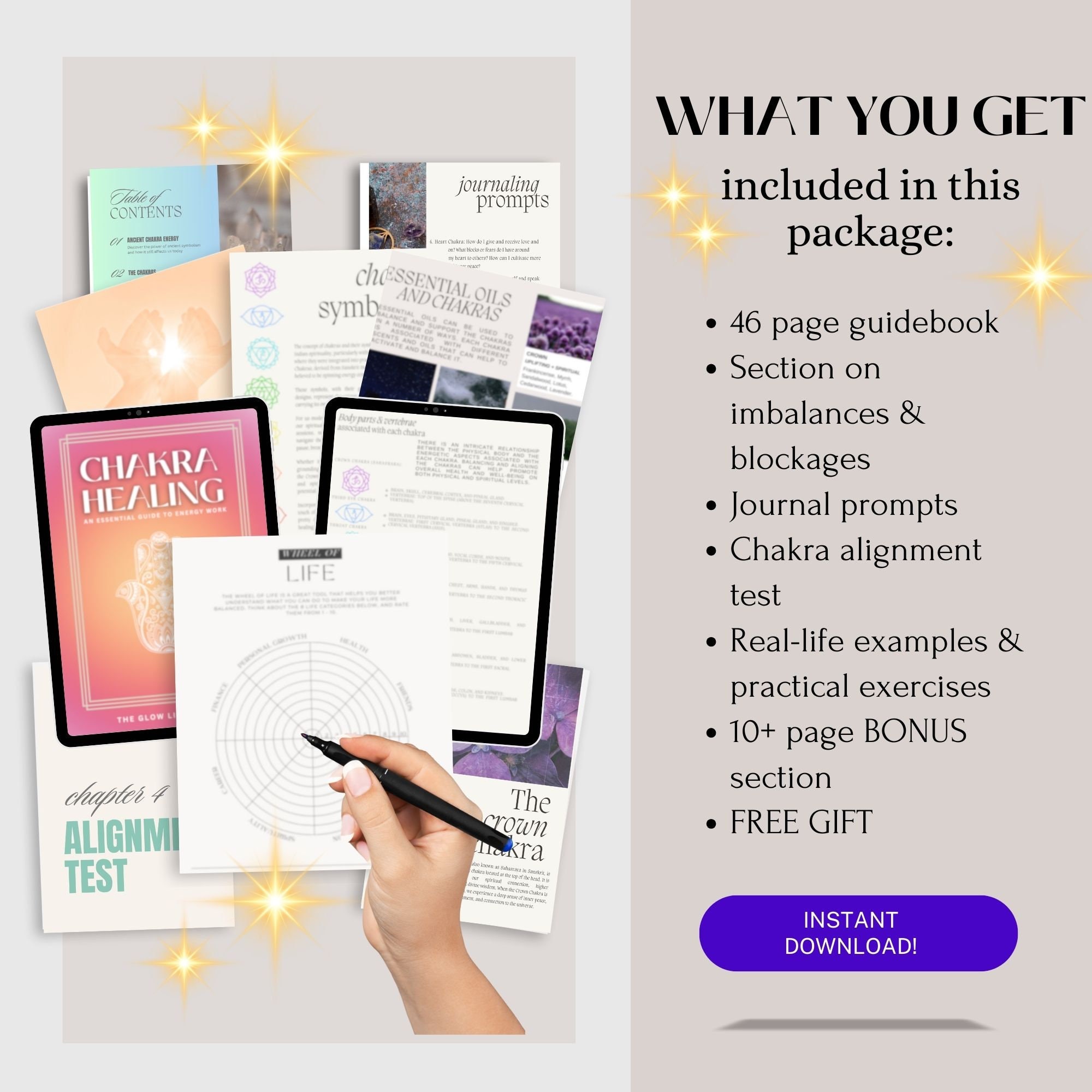 Chakra Healing Workbook Printable Spiritual Book Chakra Planner Third ...