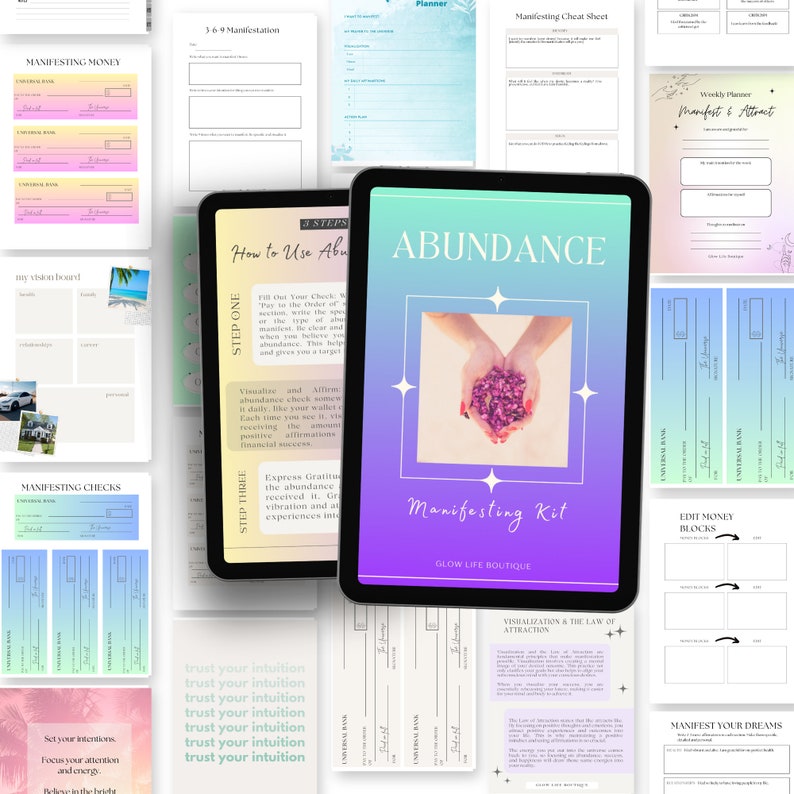 Law of Abundance Check Manifestation Checks Unlimited Abundance Kit ...