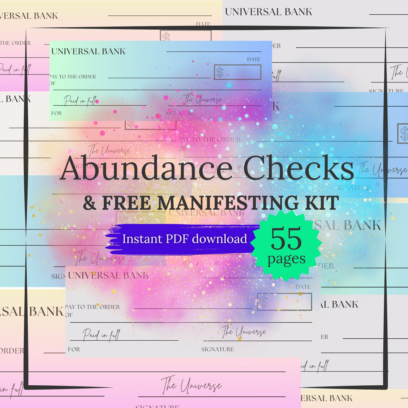 Law of Abundance Check Manifestation Checks Unlimited Abundance Kit ...