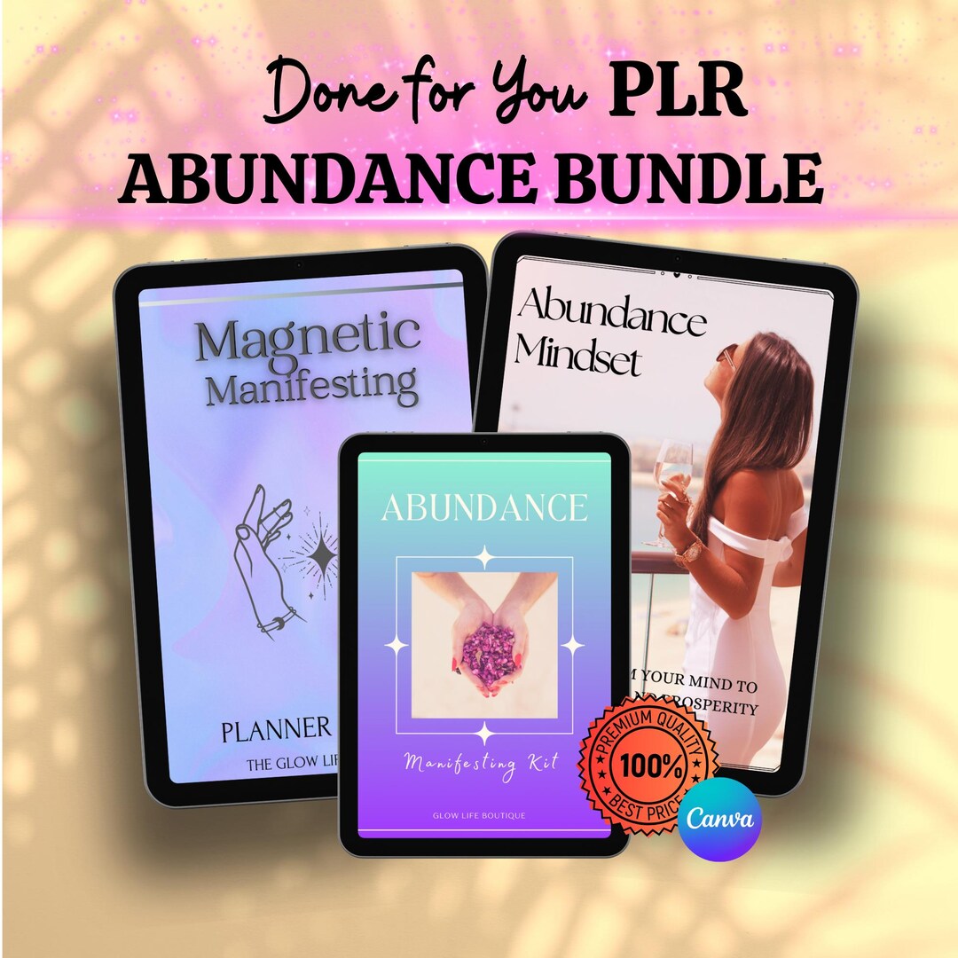 Manifesting Ebook Resell Bundle Deal PLR Manifestation Journal Abundance Mindset Journal PLR ...