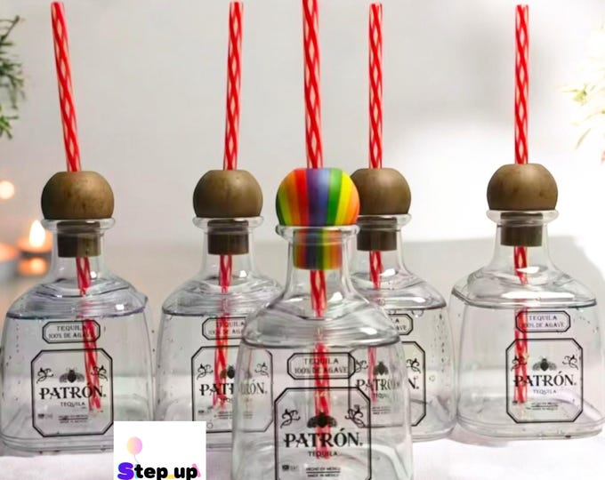 Pink Patron Silver Tequila Cute Mini 50ml Empty Custom Liquor Bling ...
