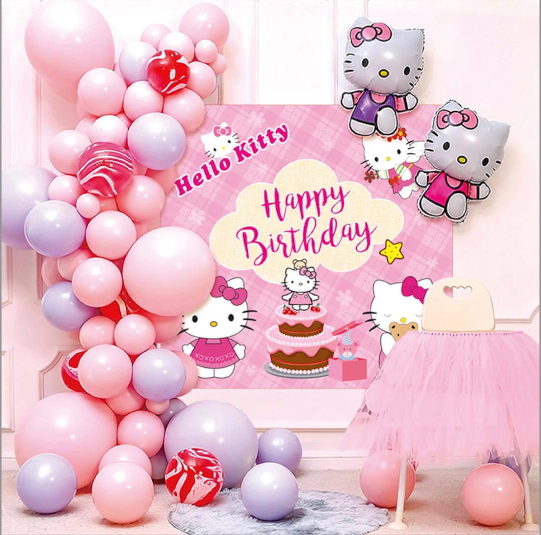 Hello Kitty Balloon Kit, Hello Kitty Party Theme, Hello Kitty Balloons ...