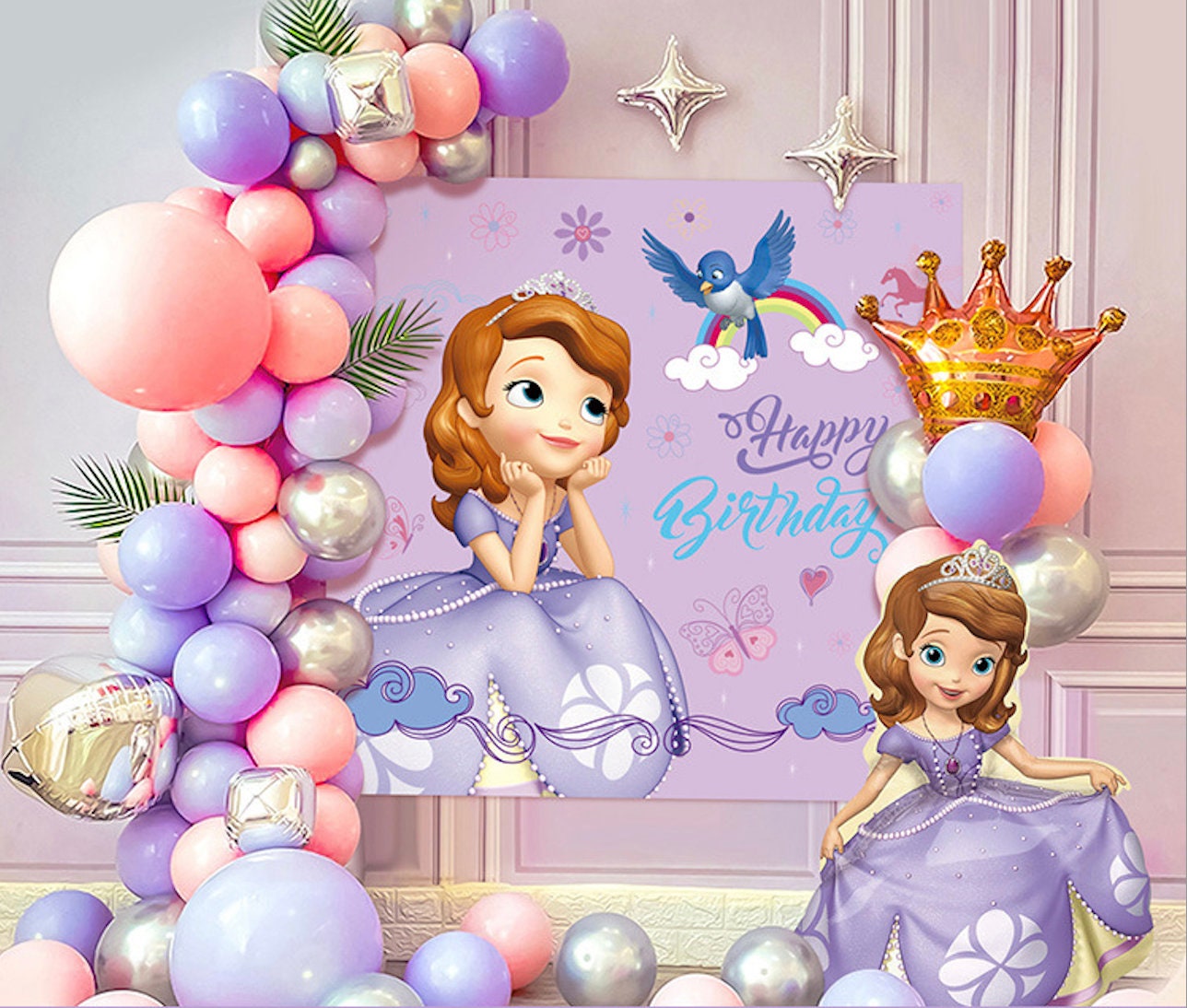 Princess Sofia Balloon Kit, Princess Sofia Party Theme, Sofia Balloons, Birthday Party, Party ...