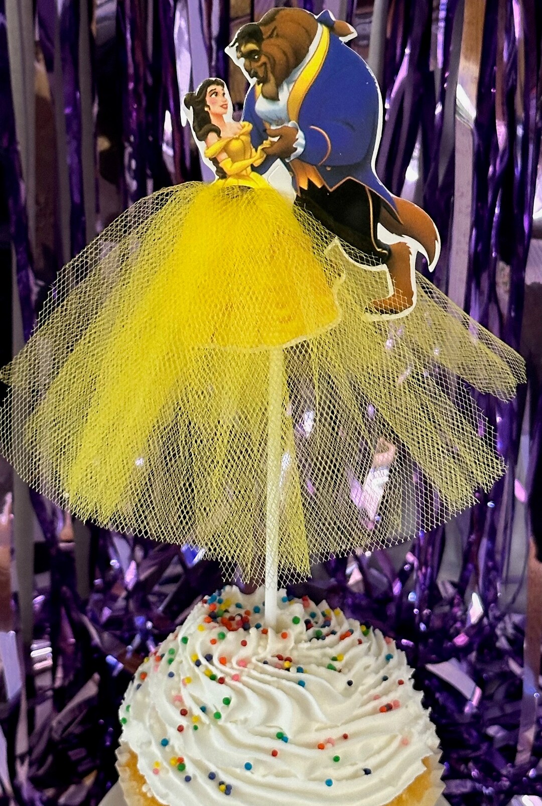 Belle Cake Topper, Princess Birthday Party Decoration - Etsy