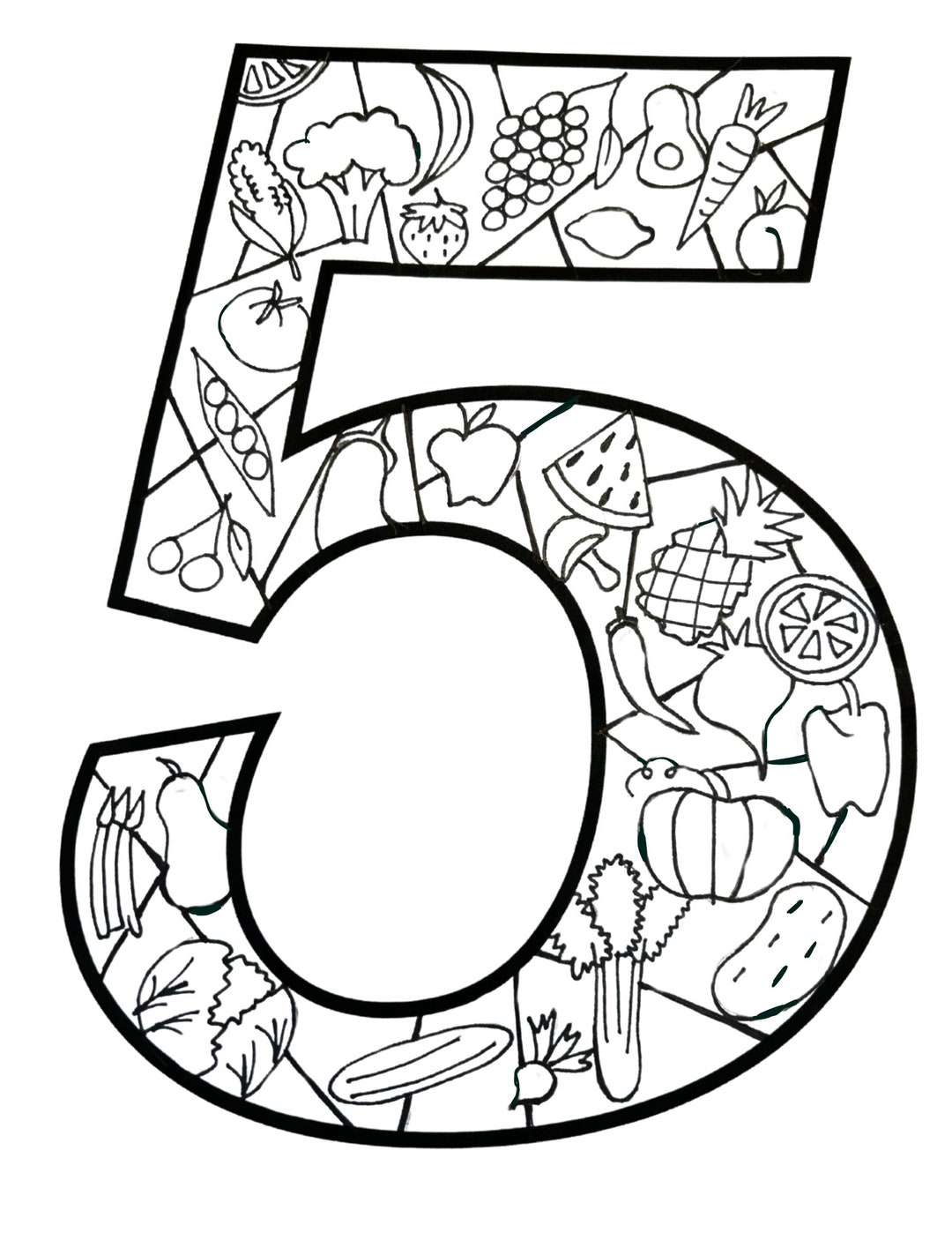 Weight Loss Coloring Page: Fruits and Vegetables - Etsy