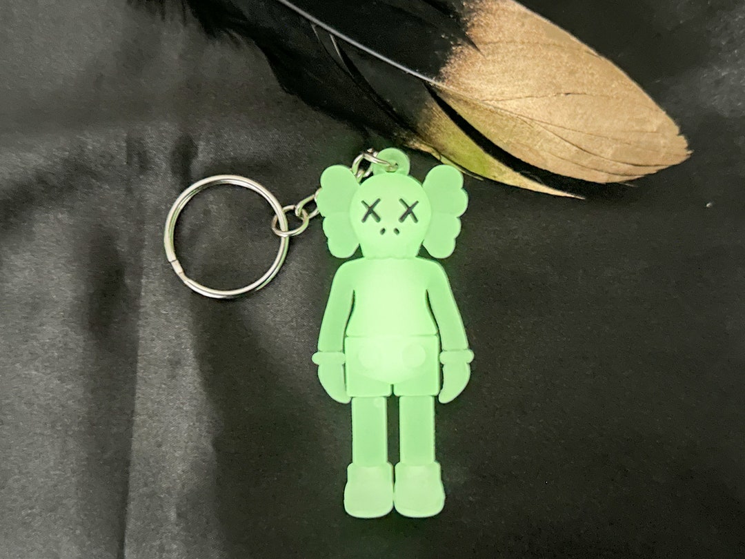 Handmade Keychains Kaws Keychains Silicone Glow-in-the-dark Keychains ...
