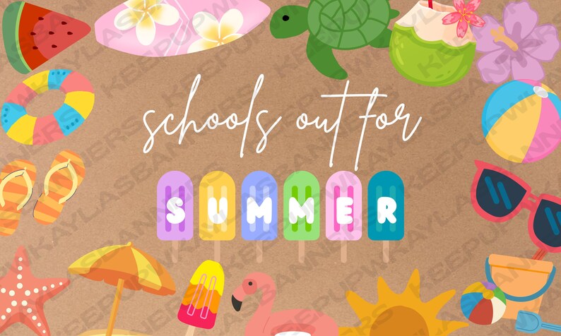 Summer Party Banner | End of School Year Decor | Hand Painted Banner by ...