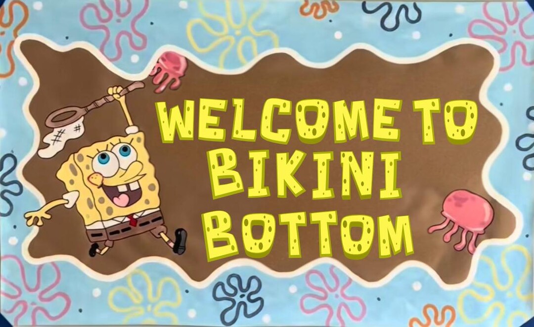 Hand-painted Spongebob Banner - Etsy