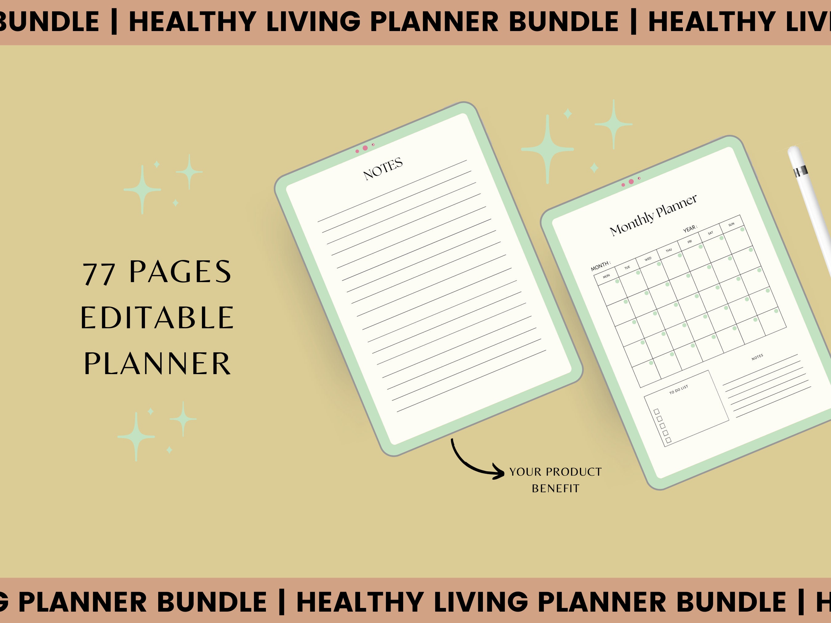 Digital Planner Bundle | Life Organizer & Medical Planner | Evening ...