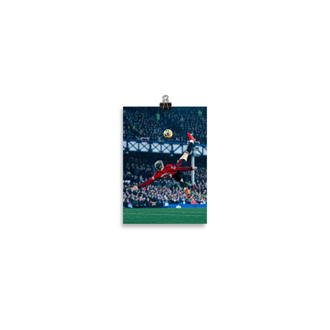 Alejandro Garnacho Bicycle Kick Poster Iconic Moment - Etsy