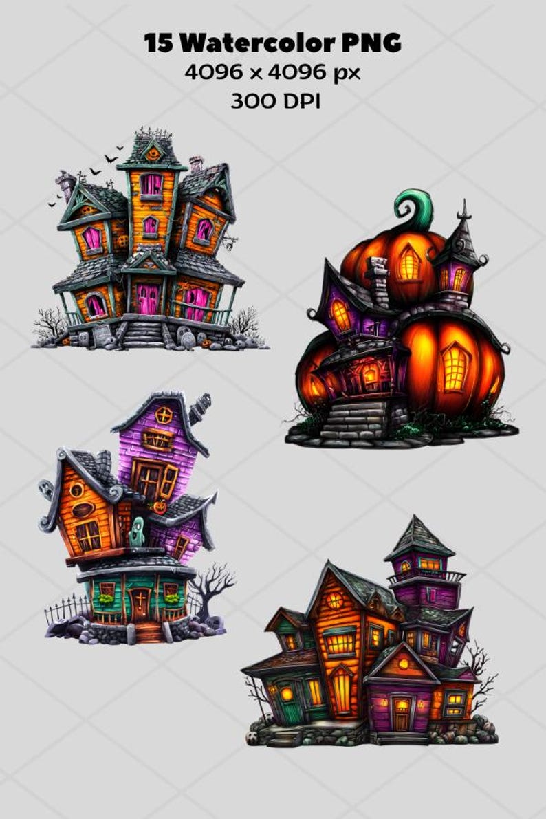 15 Halloween House PNG, Spooky House Clipart, Haunted House Png ...