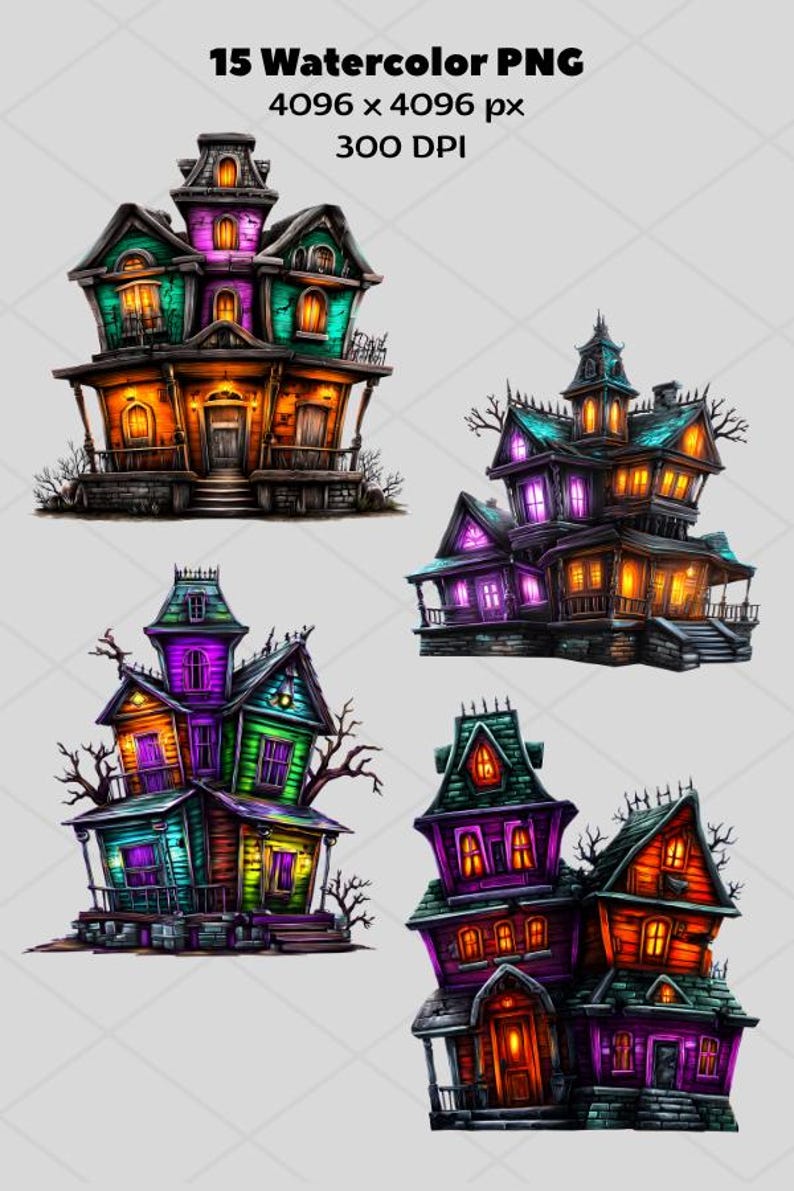 15 Halloween House PNG, Spooky House Clipart, Haunted House Png ...