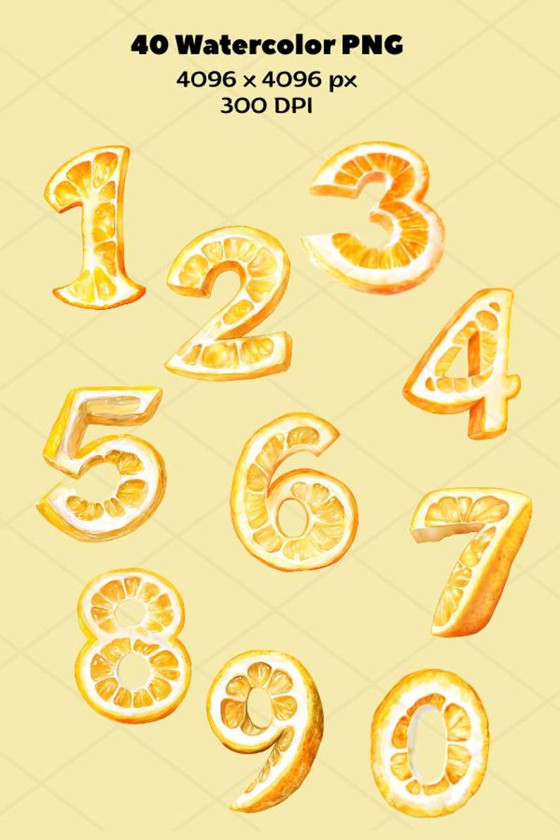 Lemon Alphabet Hand-painted Letters, Watercolor Lemon PNG, Lemon Baby ...