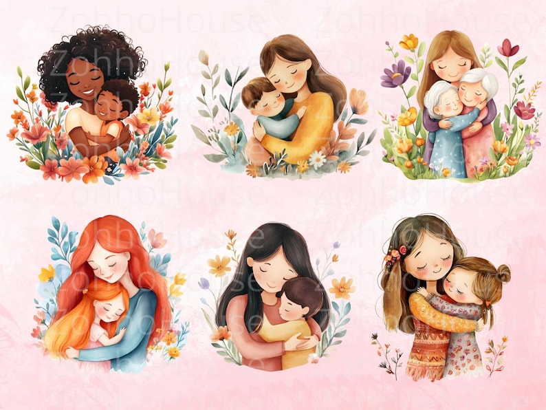 33 Cute Mothers Day Clipart, Happy Mothers Day PNG, Mom's Day Clipart ...