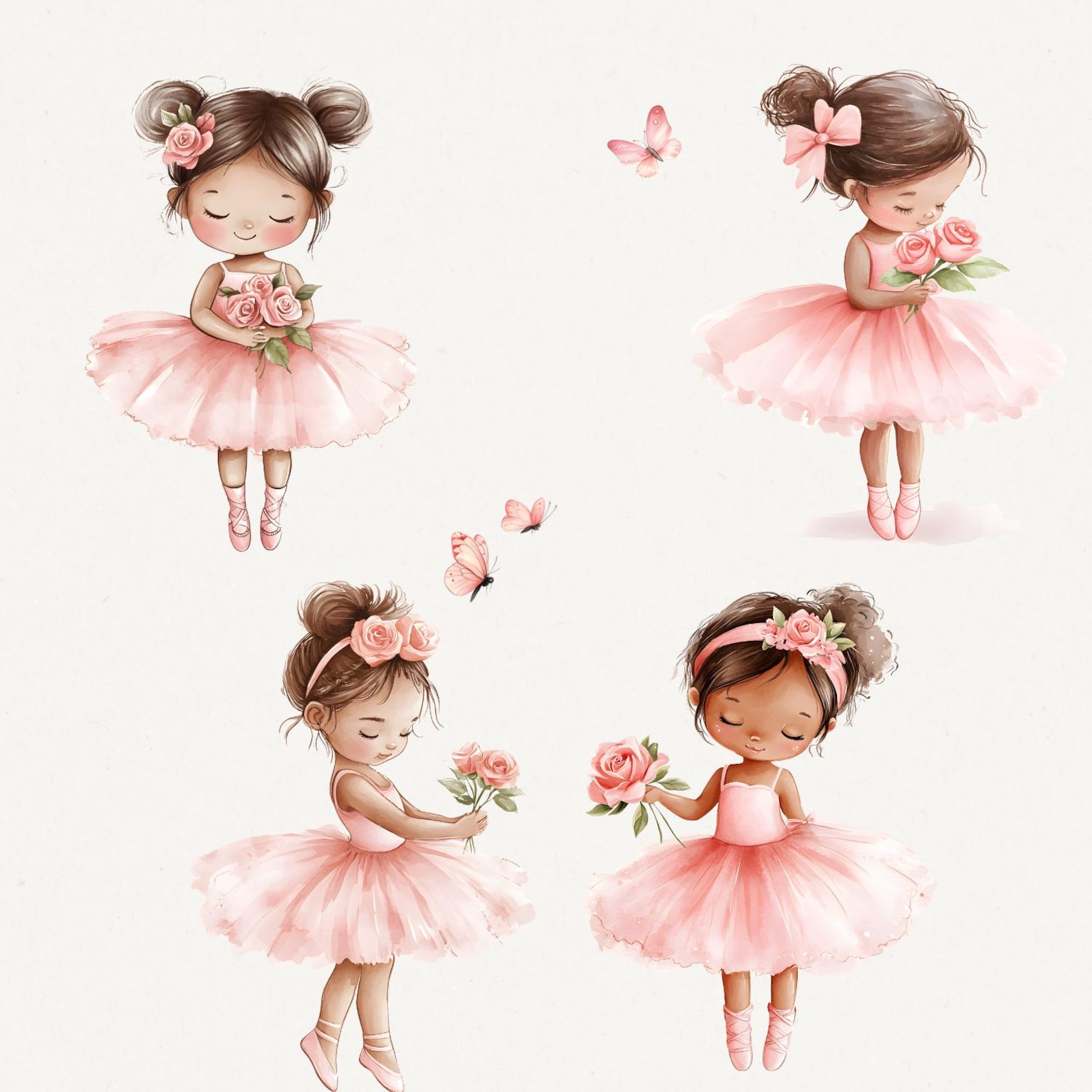 35 Watercolor Ballerina Clipart PNG, Pink Ballerina Cute Ballet Clipart ...