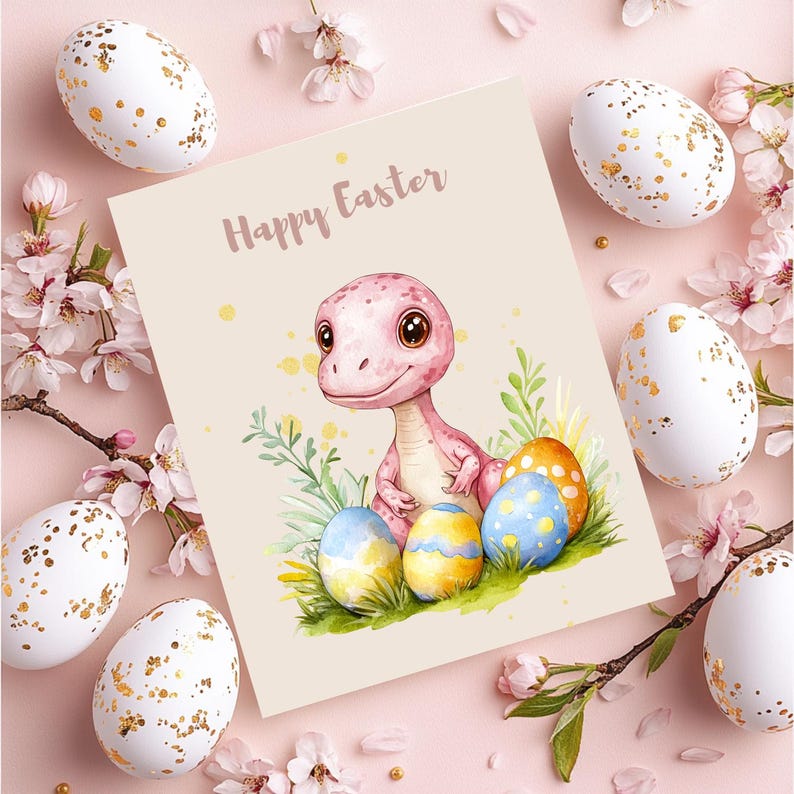 13 PNG Watercolor Easter Baby Dinosaur, Cute Dinosaur Clipart , Cartoon ...