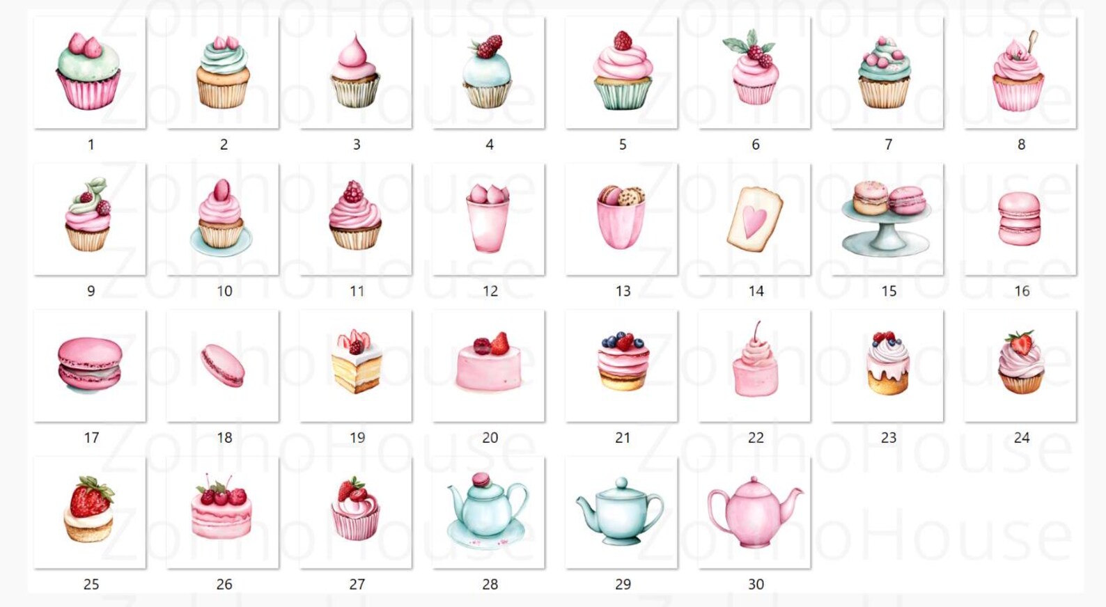 Sweets Clipart Sets, Pastel Candy Clipart, Pink Sweets Clipart PNG ...