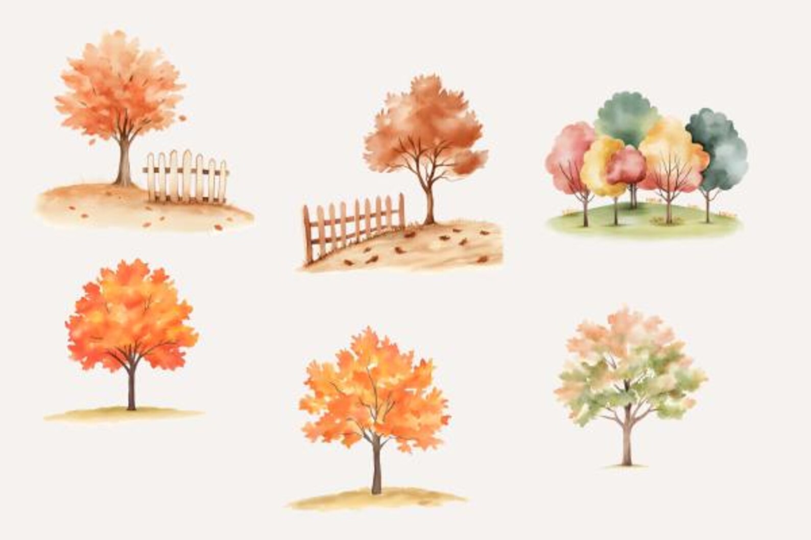 Watercolor Autumn Animal PNG, Cute Fall Woodland Clipart, Fall Forest ...