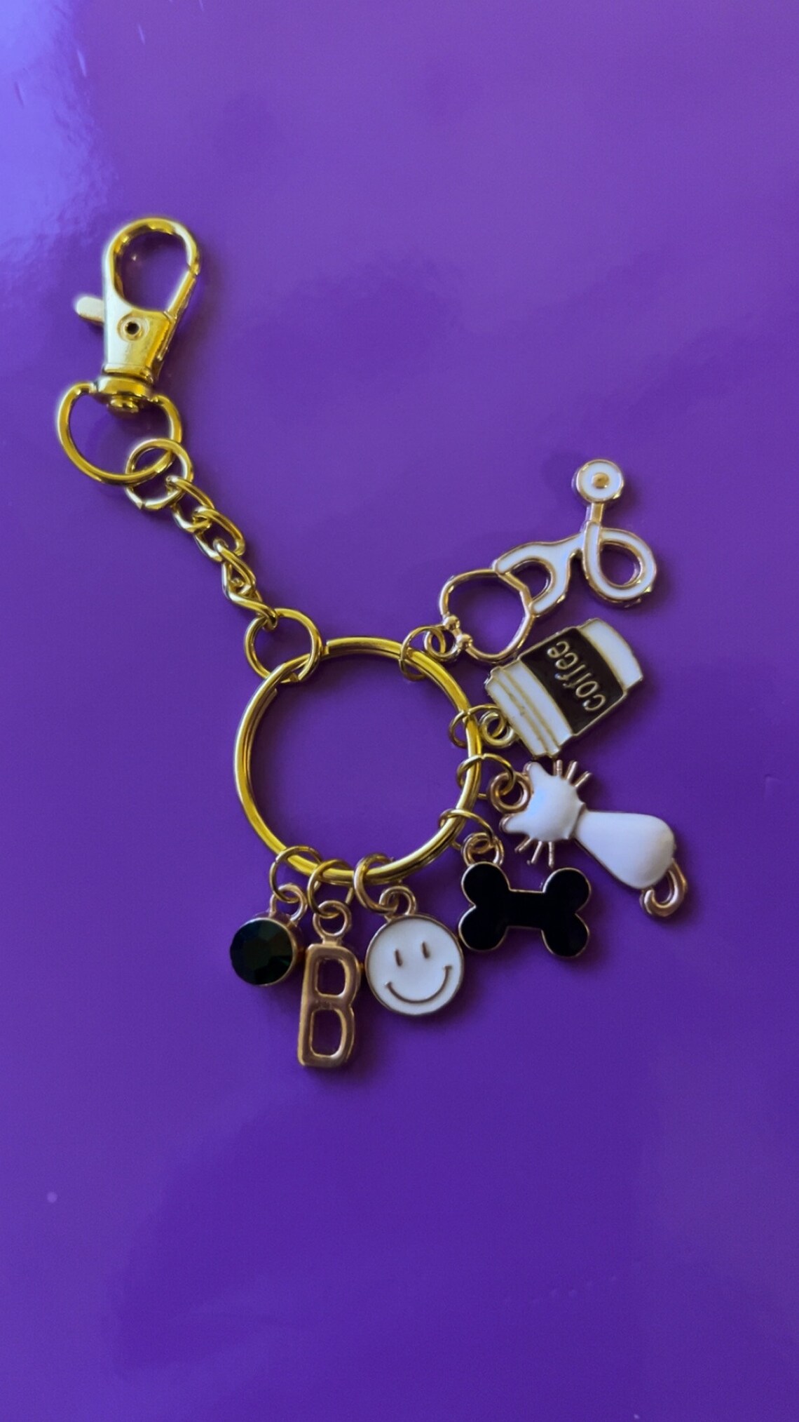 Personalized Charm Keychain - Etsy