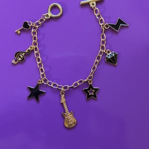 Rock-n-roll Charm Bracelet - Etsy