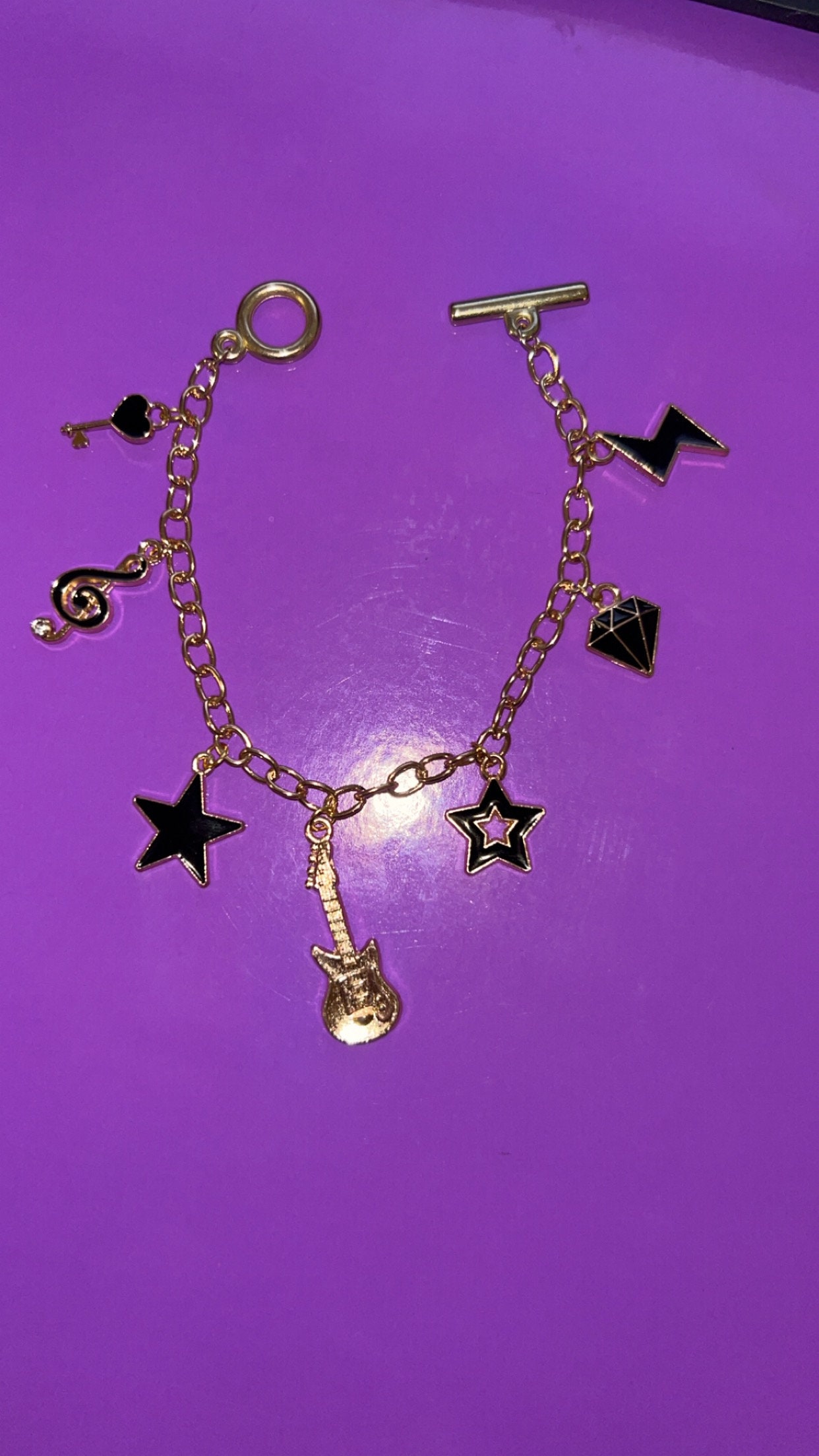 Rock-n-roll Charm Bracelet - Etsy