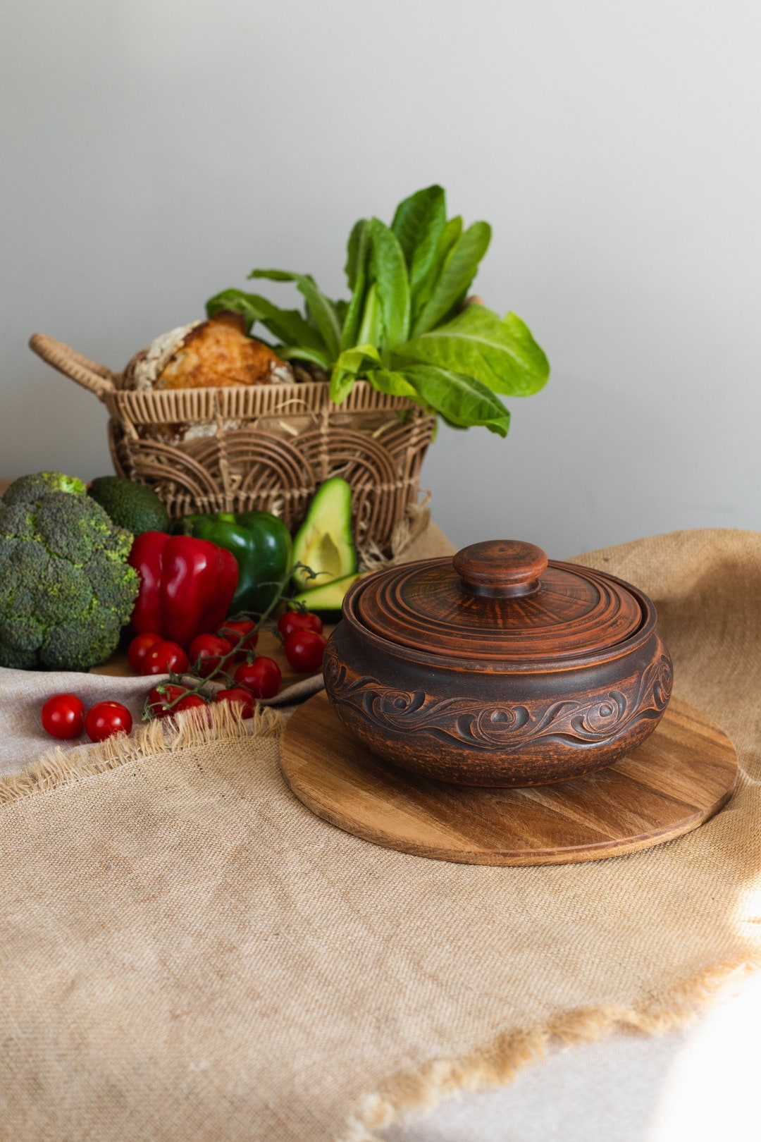 Clay Bucket, Natural Clay Hanmade Biriyani, Clay Pot, Indian Clay Handi ...