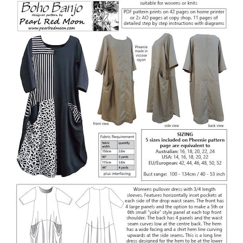 Sencha Kimono Womens PDF Sewing Pattern - Etsy