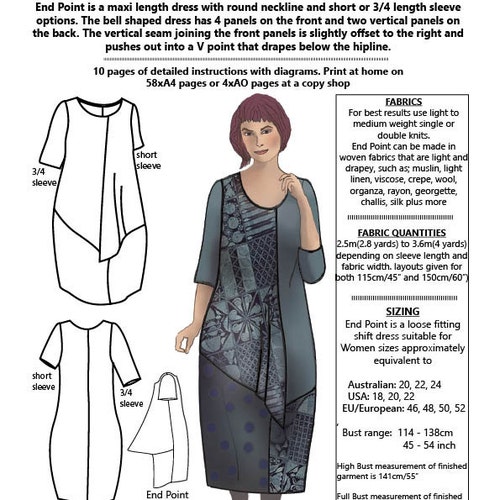 WAVE Womens PDF Sewing Pattern - Etsy