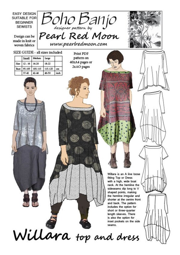 Kelly Tunic PDF Sewing Pattern - Etsy Canada